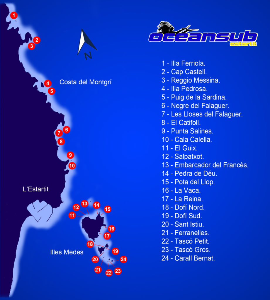 Spots de plongée - OceanSub Estartit